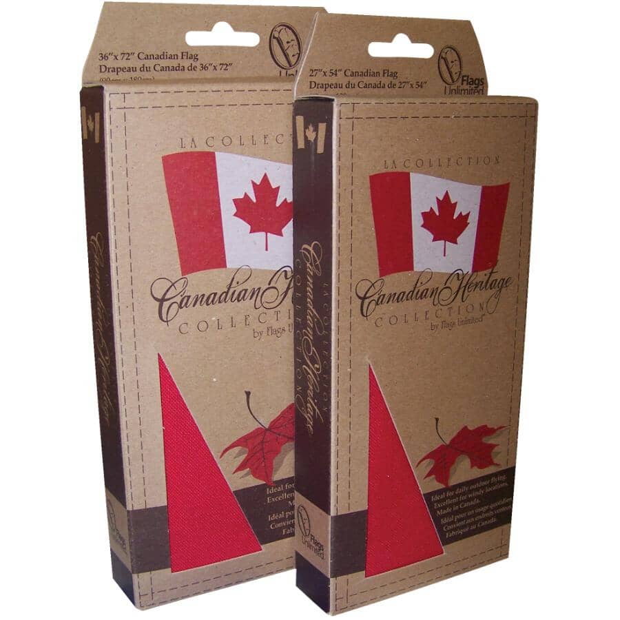 FLAGS UNLIMITED 27" x 54" Heritage Canadian Flag | Home Hardware
