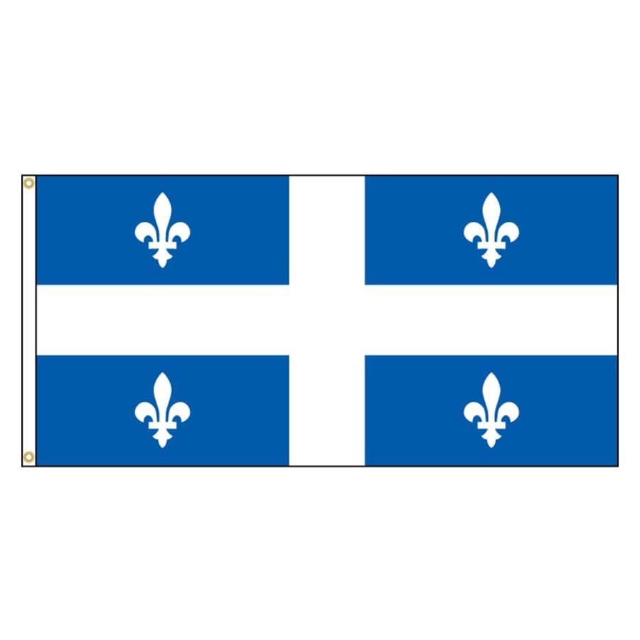 FLAGS UNLIMITED 36" x 72" Duraknit Quebec Provincial Flag | Home Hardware