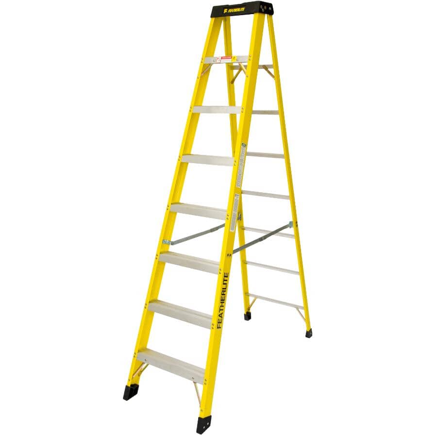 FEATHERLITE 8' #1A Fibreglass Step Ladder | Home Hardware