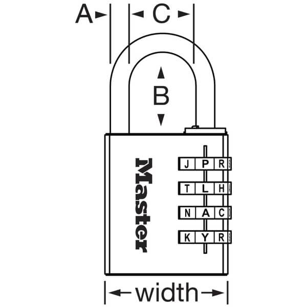 MASTER LOCK 1-9/16" Resettable Combination Padlock | Home Hardware