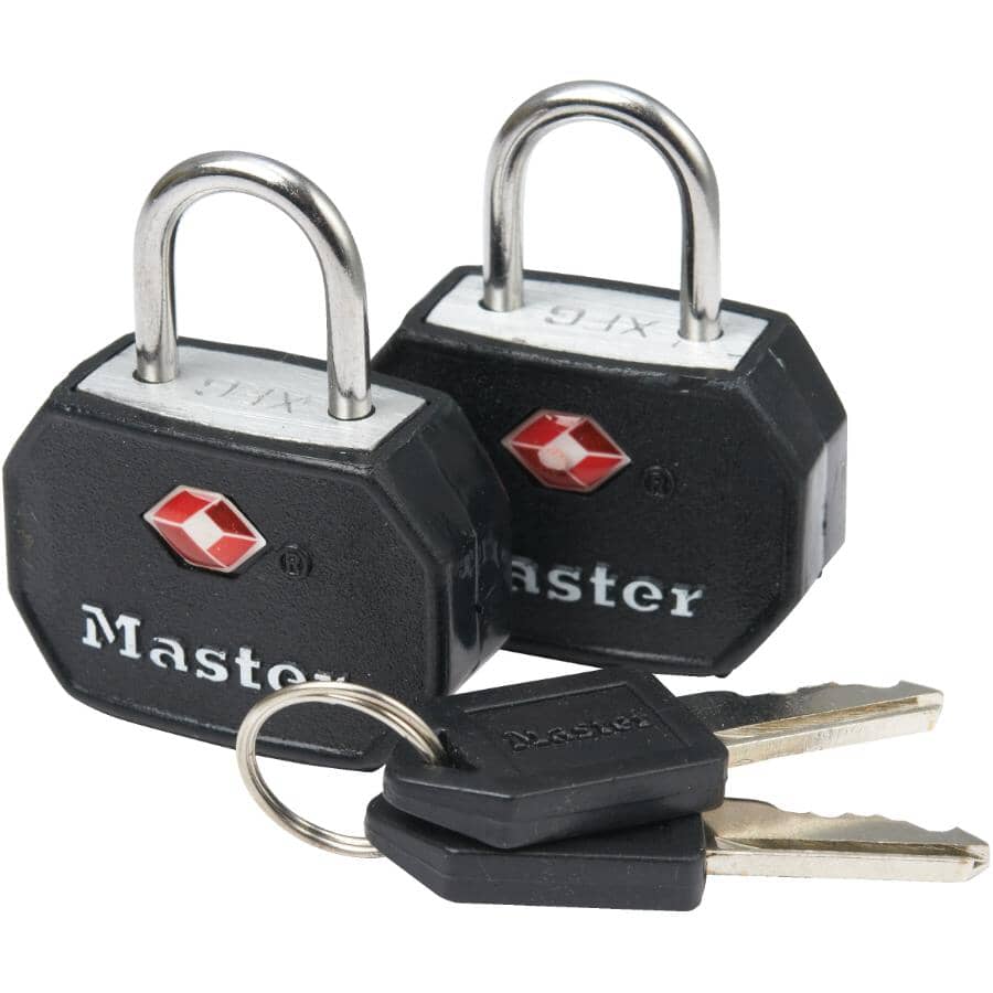 MASTER LOCK 2 Pack 1-1/4" Keyed Alike TSA Luggage Padlocks | Home Hardware