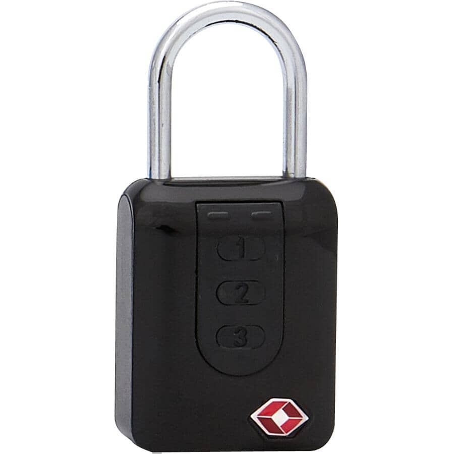 BUILDER'S HARDWARE Black TSA Luggage Padlock | Home Hardware