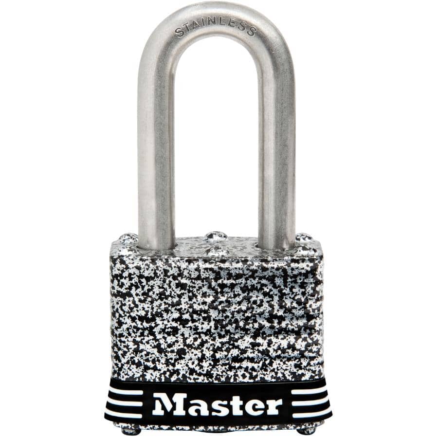 Master Lock 1-1/2" Laminated Padlock, with 1-9/16" Stainless Steel ...