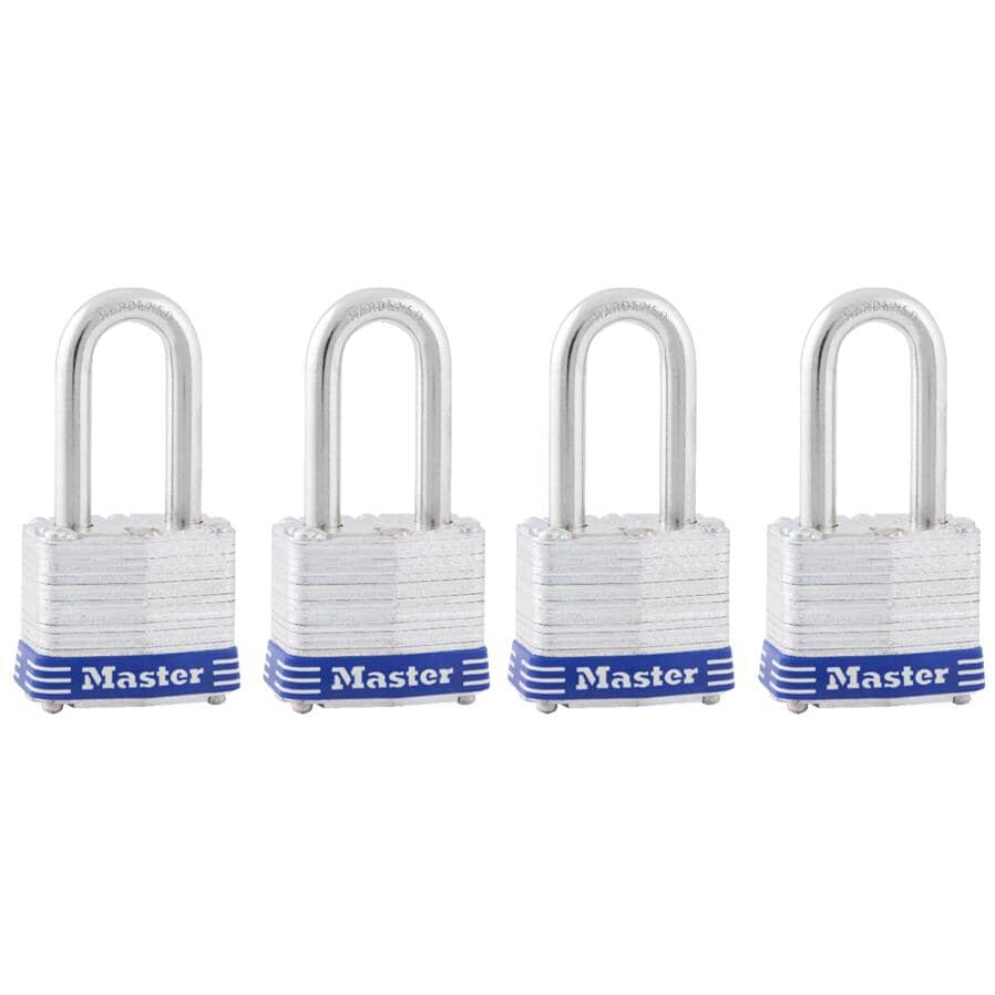 MASTER LOCK 4 Pack 1-9/16" Laminated Steel Padlocks | Home Hardware