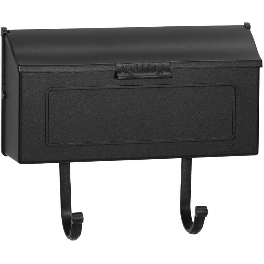 PRO-DF Black Aluminum Horizontal Wall Mount Mailbox | Home Hardware