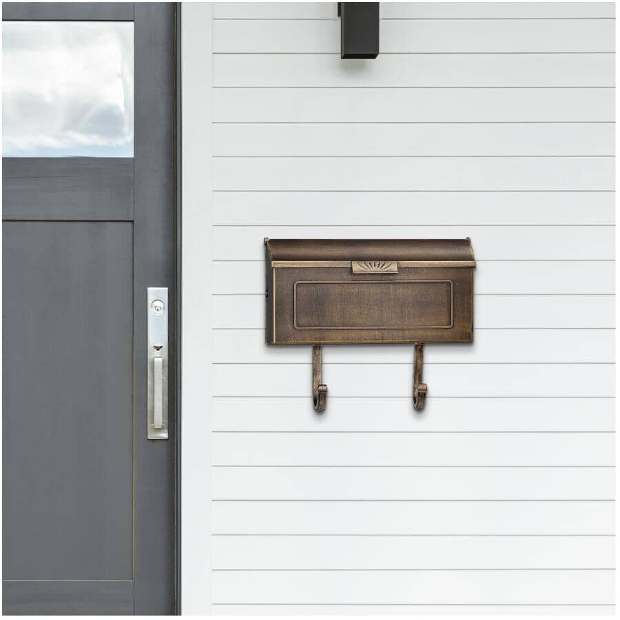 PRO-DF Antique Bronze Aluminum Wall Mount Mailbox | Home Hardware