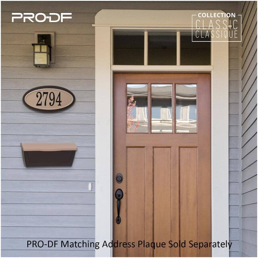 PRO-DF Black Plastic Horizontal Wall Mount Mailbox | Home Hardware