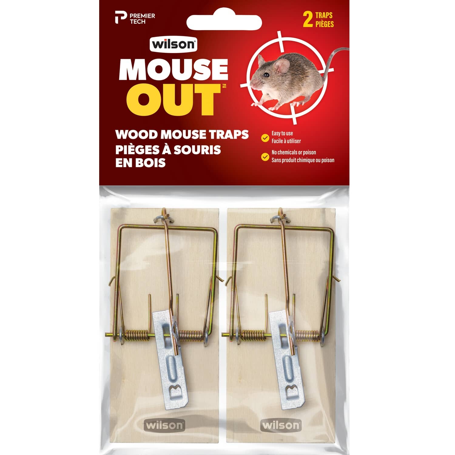 WILSON Predator Wood Mouse Traps - 2 Pack | Home Hardware