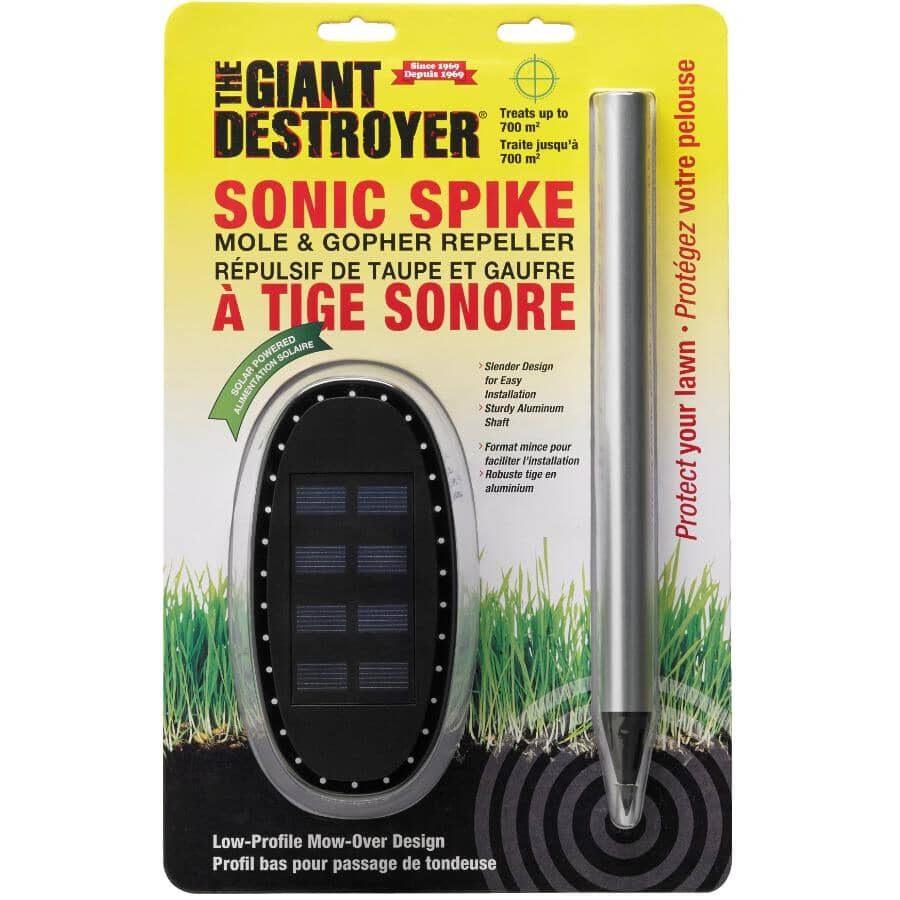 THE GIANT DESTROYER Sonic Spike Mole & Gopher Repeller | Home Hardware
