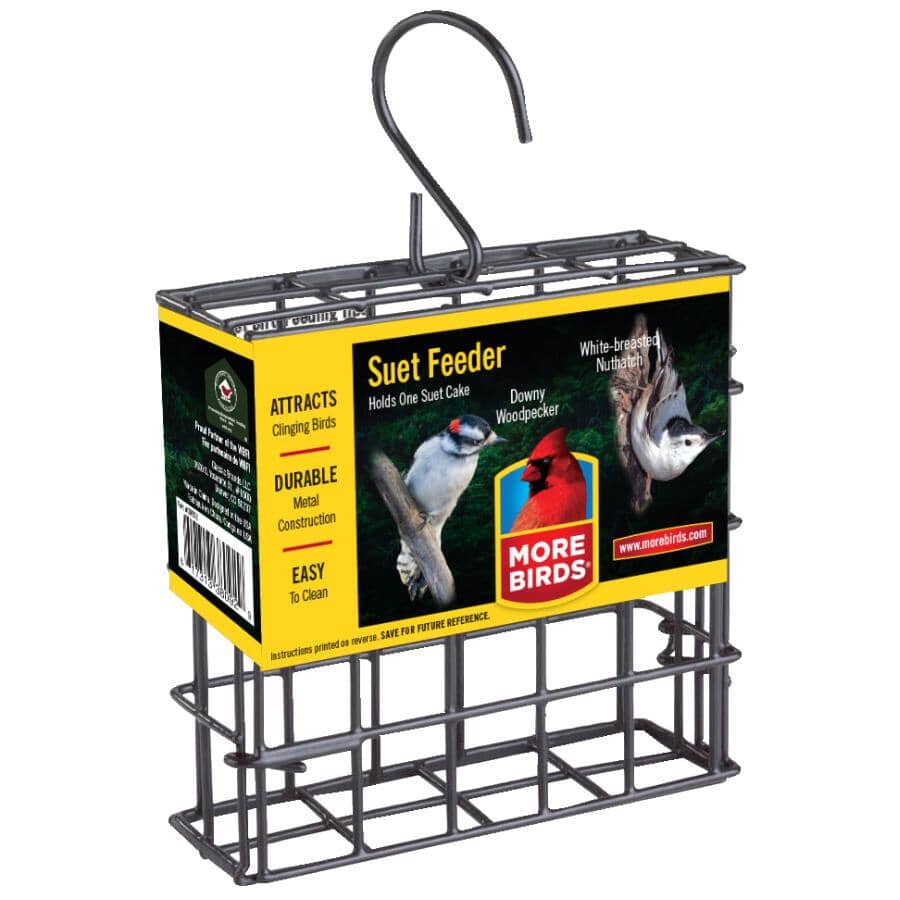 MORE BIRDS Suet Cage Bird Feeder | Home Hardware
