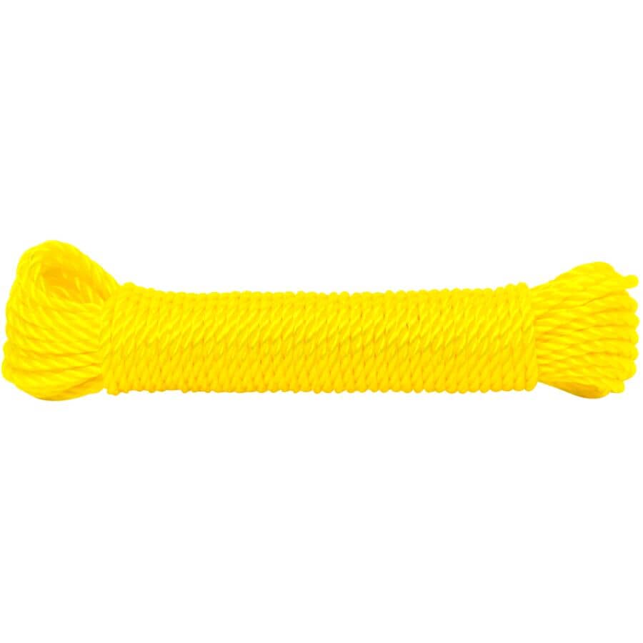 KINGCORD 3/16" x 50' Yellow Twisted Polypropylene Rope | Home Hardware