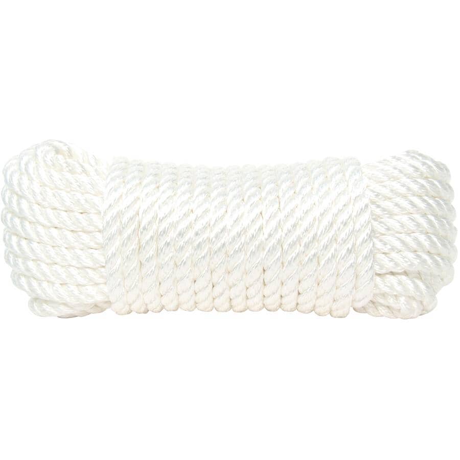KINGCORD 3/8" x 50' White Nylon Twisted Rope | Home Hardware