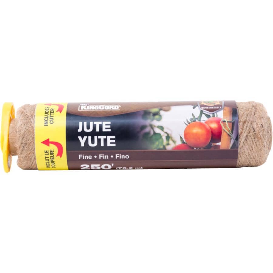 KINGCORD 250' Natural Fine Jute Twine with Cutter | Home Hardware
