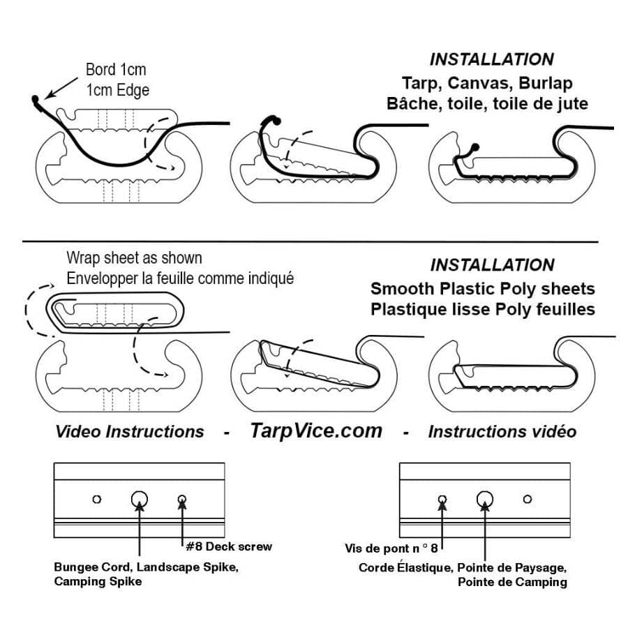 4 Pack TarpVice Tarp Restraint Clips | Home Hardware