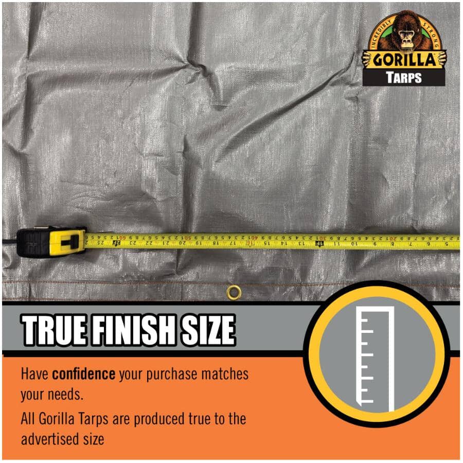 GORILLA 10' x 14' Max Tough Silver Poly Tarp | Home Hardware