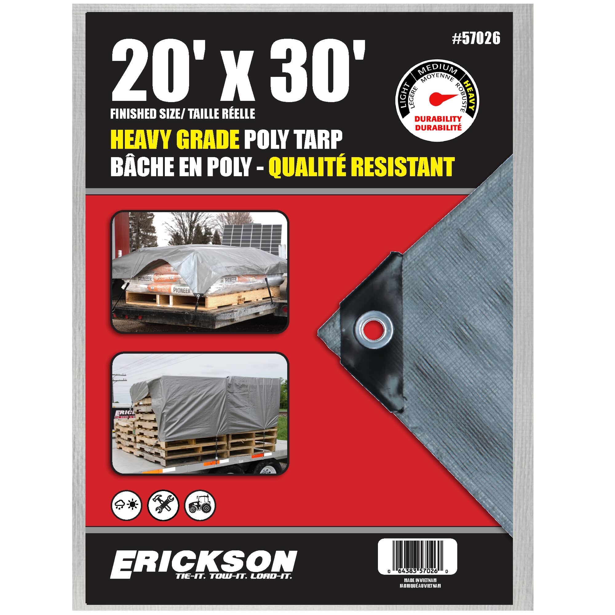 ERICKSON MANUFACTURING 20' x 30' Heavy Duty Poly Tarp | Home Hardware
