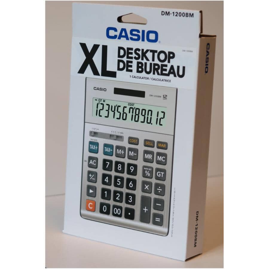 CASIO Desktop Calculator (DM1200BM) - with 12-Digit Large Display | Home Hardware