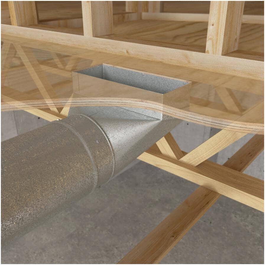IMPERIAL MANUFACTURING 4" x 10" x 5" Angle Boot Duct | Home Hardware