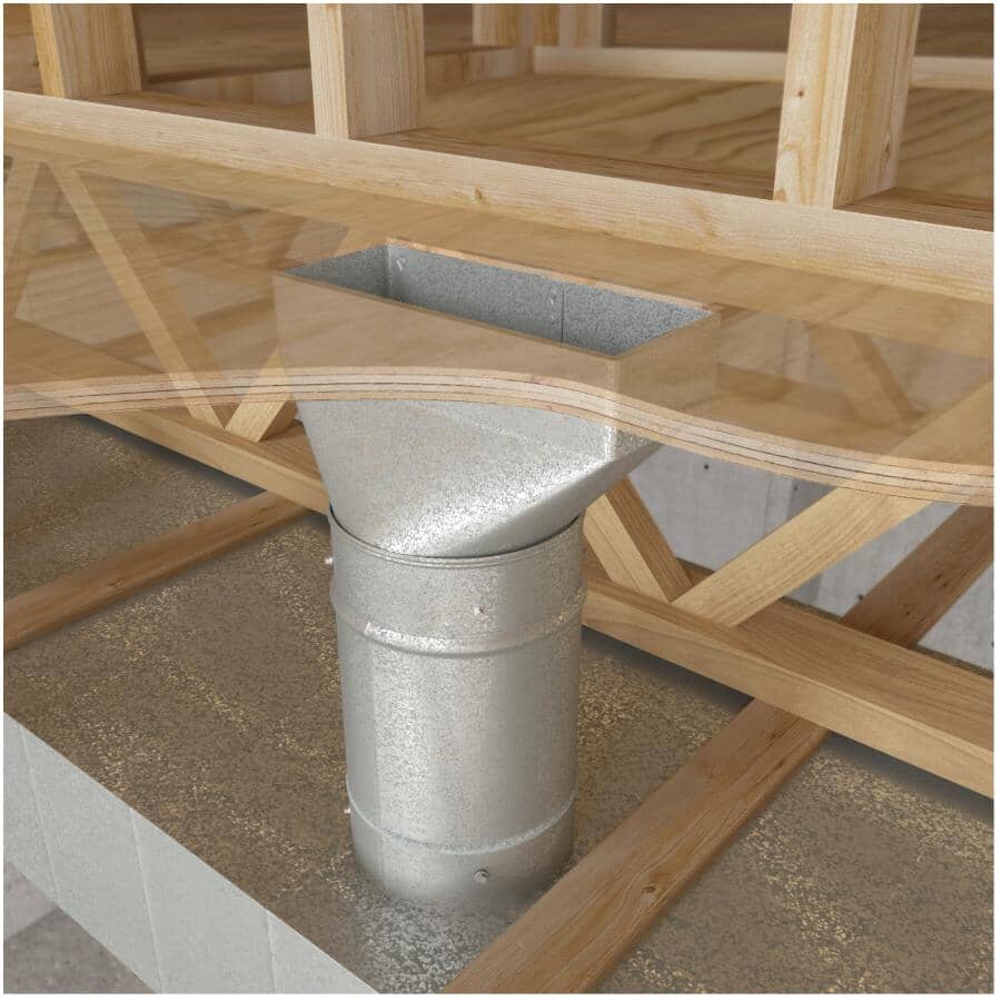 IMPERIAL MANUFACTURING 4" x 10" x 5" Universal Boot Duct | Home Hardware