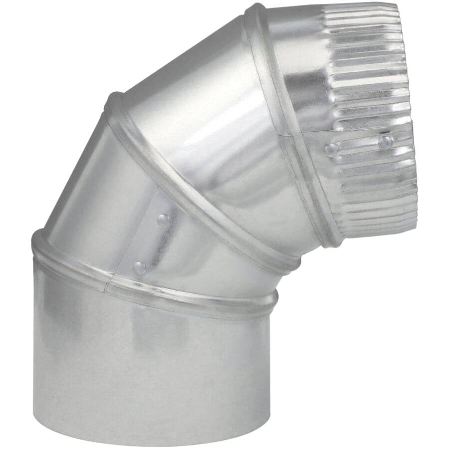 IMPERIAL MANUFACTURING 4" 26 Gauge 90 Degree Galvanized Adjustable Elbow | Home Hardware