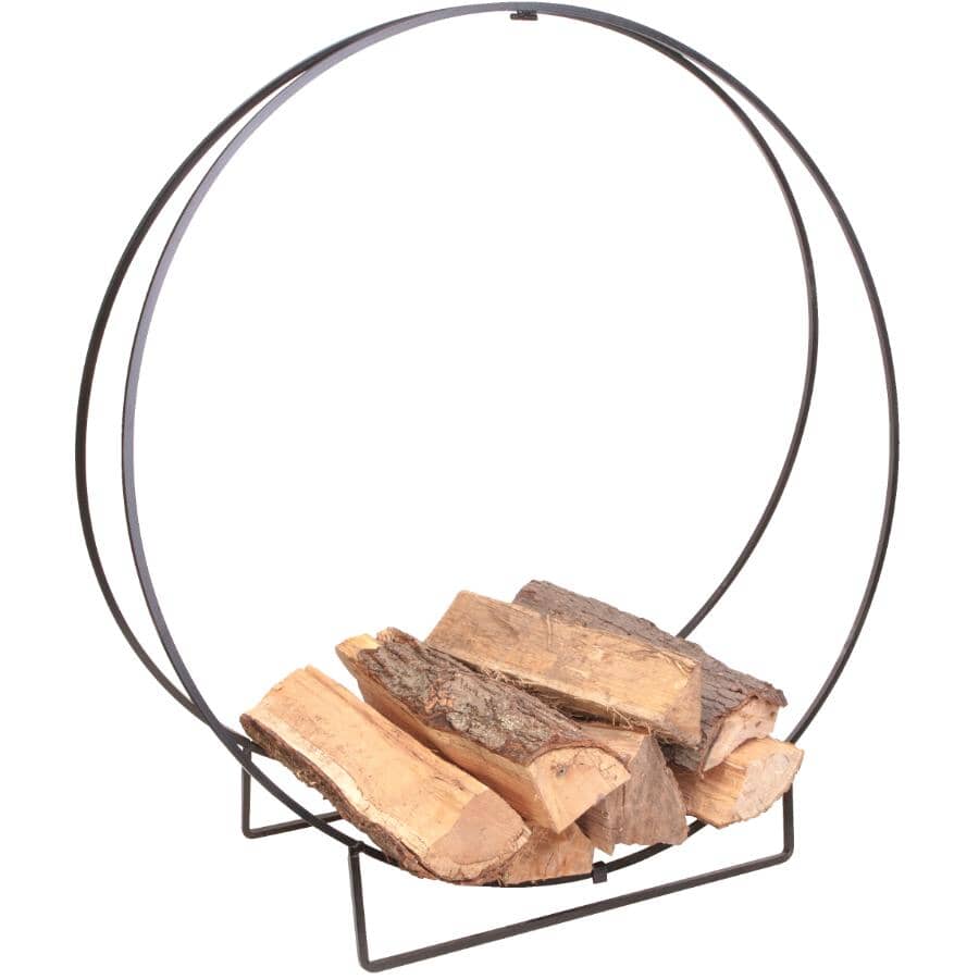 PANACEA 40" Black Steel Log Ring | Home Hardware