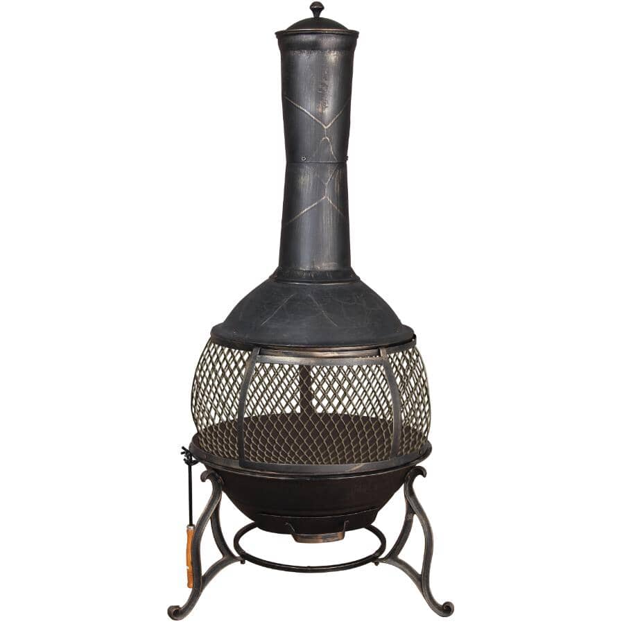 DECKMATE 24" Steel Wood Burning Chiminea Outdoor Fireplace | Home Hardware