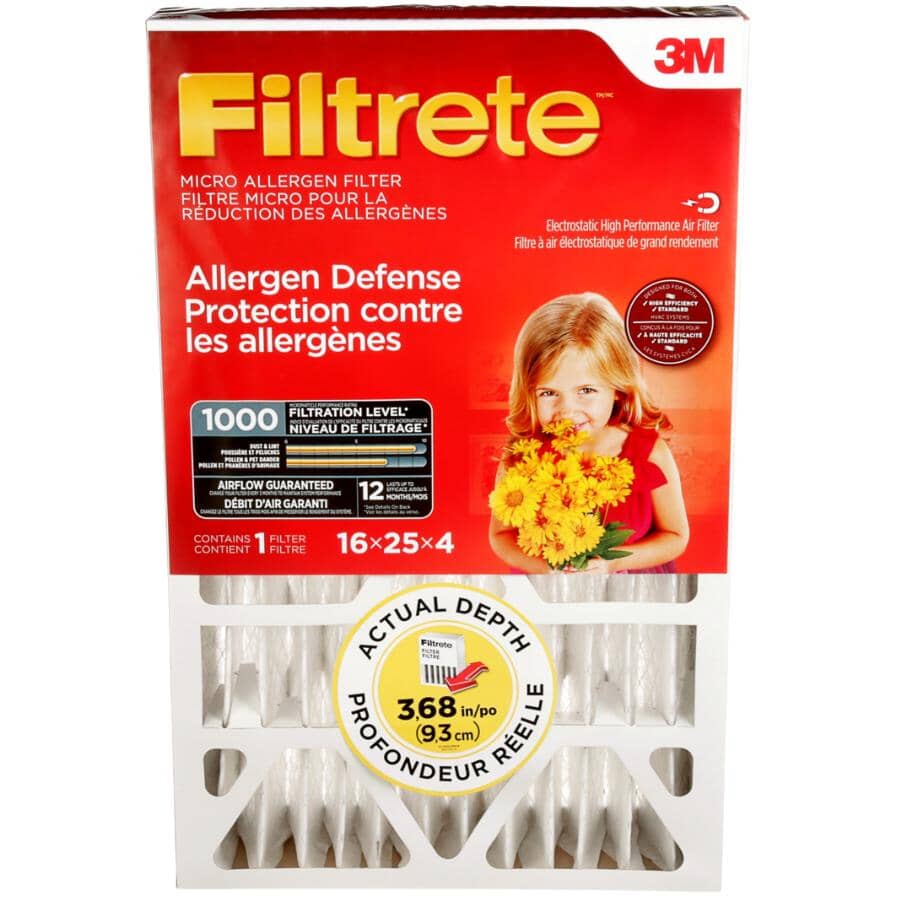 FILTRETE Allergen Defense Micro Allergen Deep Pleat Furnace Filter | Home Hardware