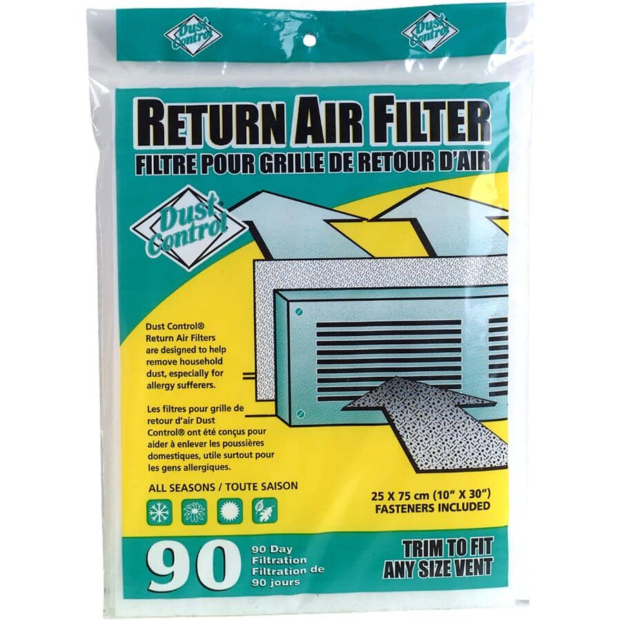 DUST CONTROL 10" x 30" Cold Air Return Filter | Home Hardware