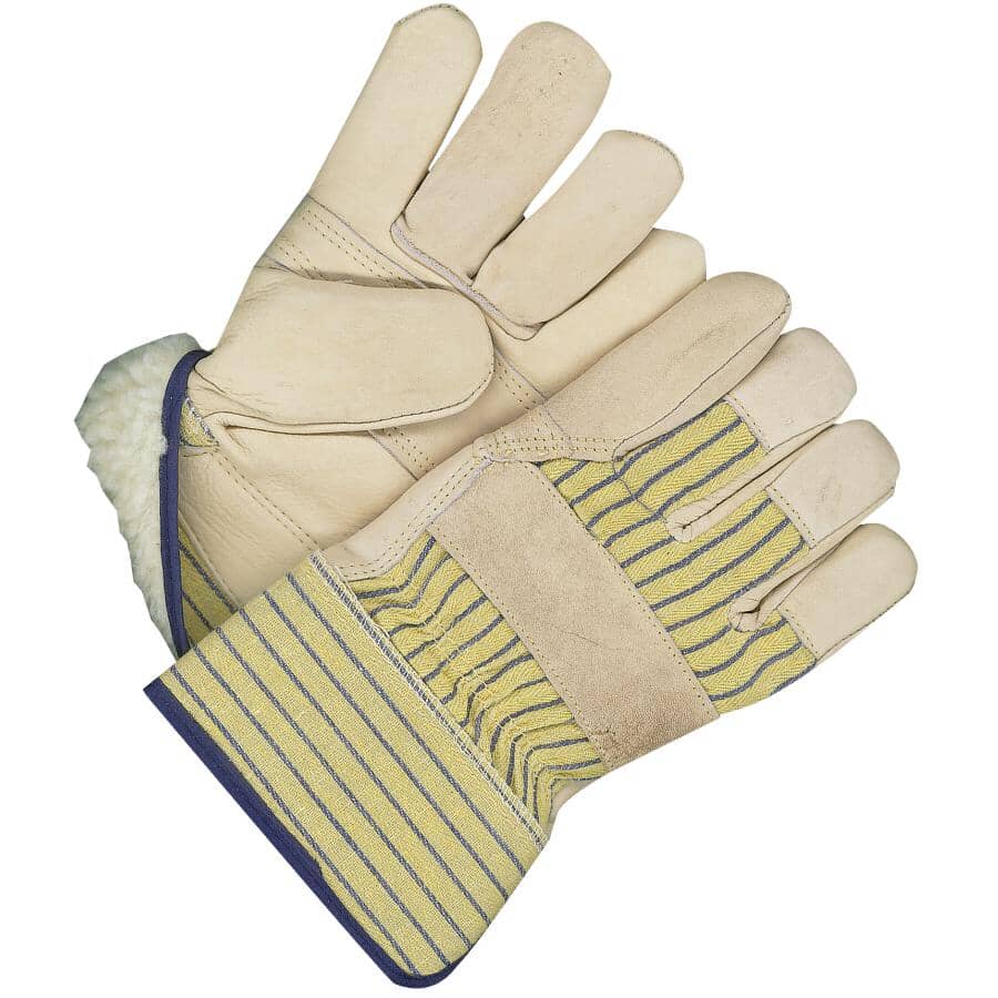 BOB DALE Men's Grain Cowhide Leather Lined Work Gloves | Home Hardware