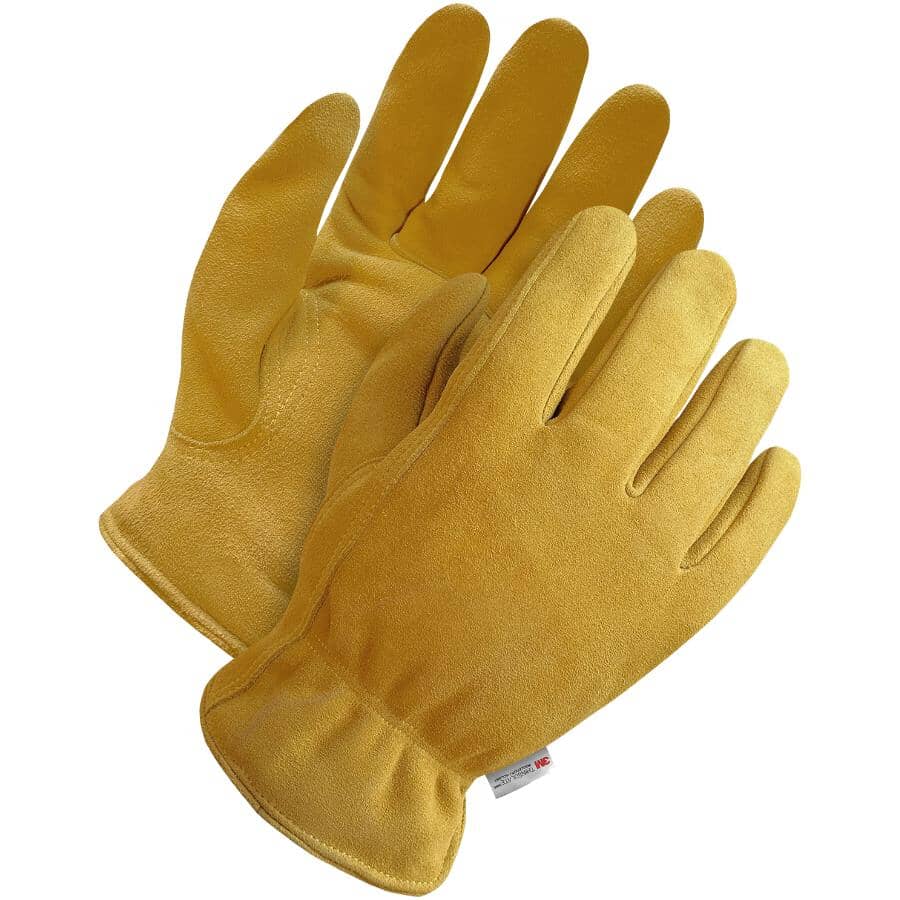 BOB DALE Yellow Deerskin Insulated Lined Driving Gloves | Home Hardware