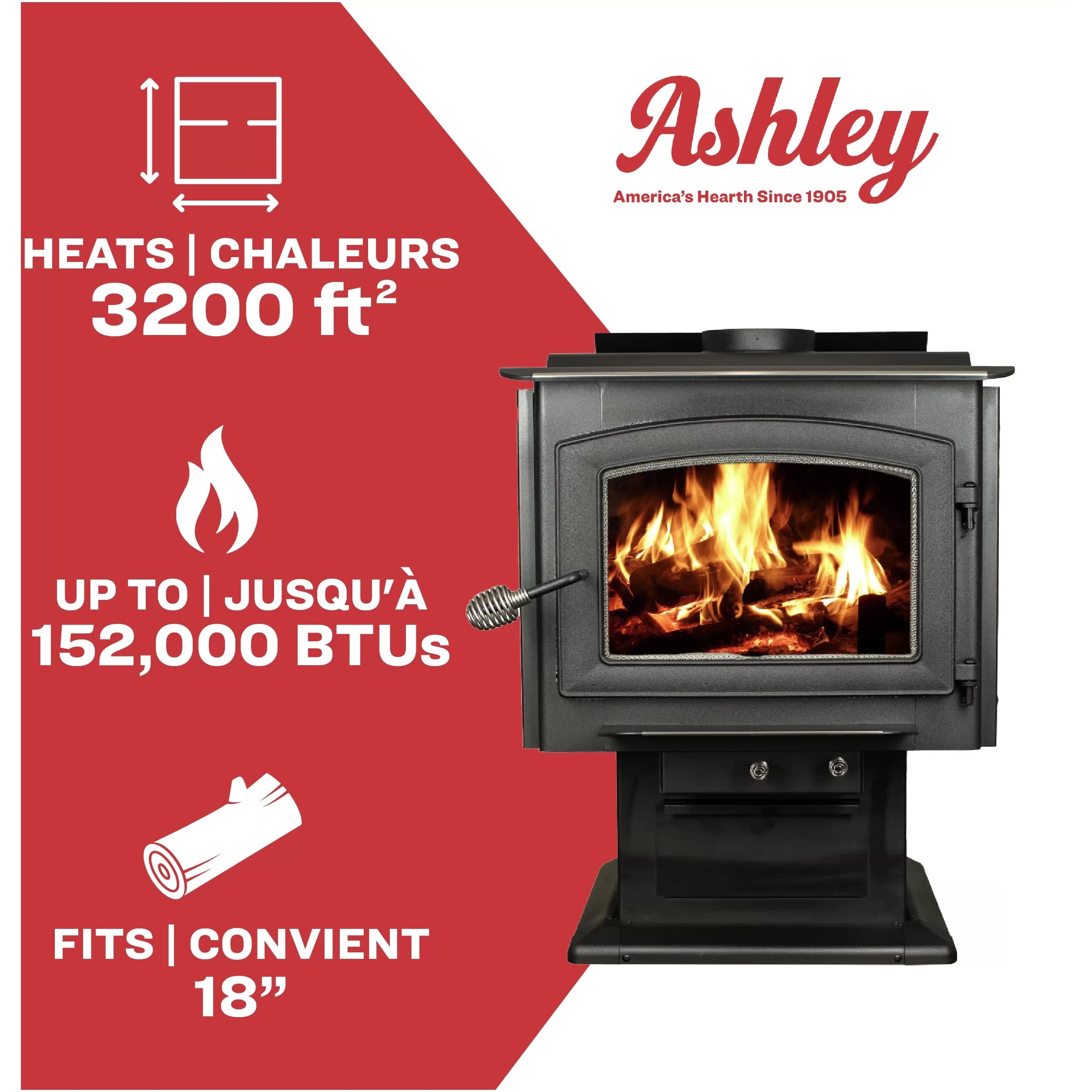 ASHLEY Extra Large Wood Stove | Home Hardware