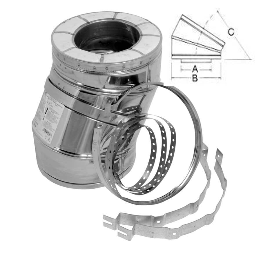 SELKIRK 7" 30 Degree Insulated Elbow Kit | Home Hardware