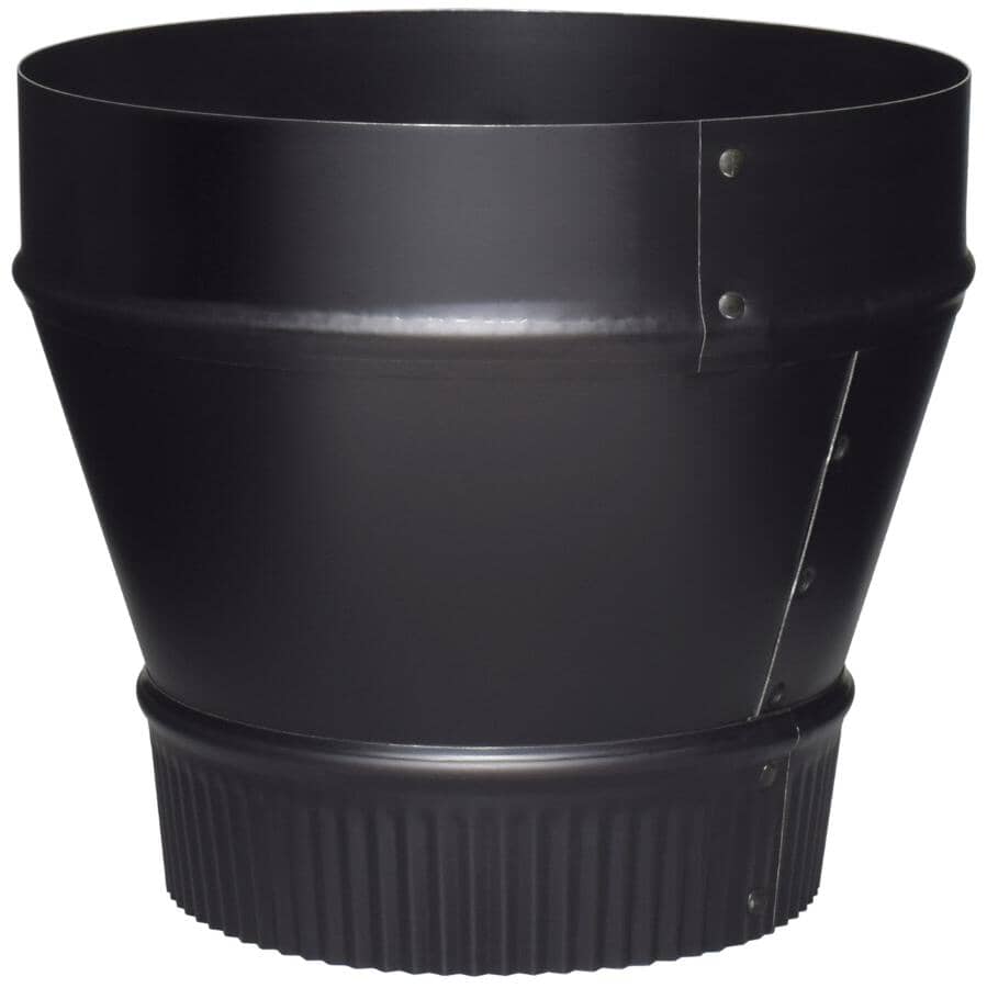 IMPERIAL MANUFACTURING 8" Plain x 6" Crimp 24 Gauge Black Stove Pipe ...