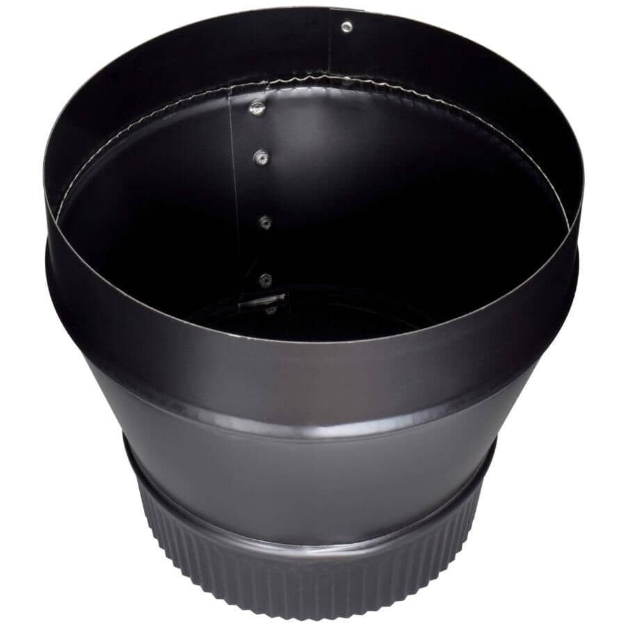 IMPERIAL MANUFACTURING 8" Plain x 6" Crimp 24 Gauge Black Stove Pipe ...