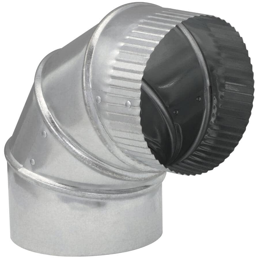 IMPERIAL MANUFACTURING 5" 30 Gauge 90 Degree Galvanized Adjustable Elbow | Home Hardware