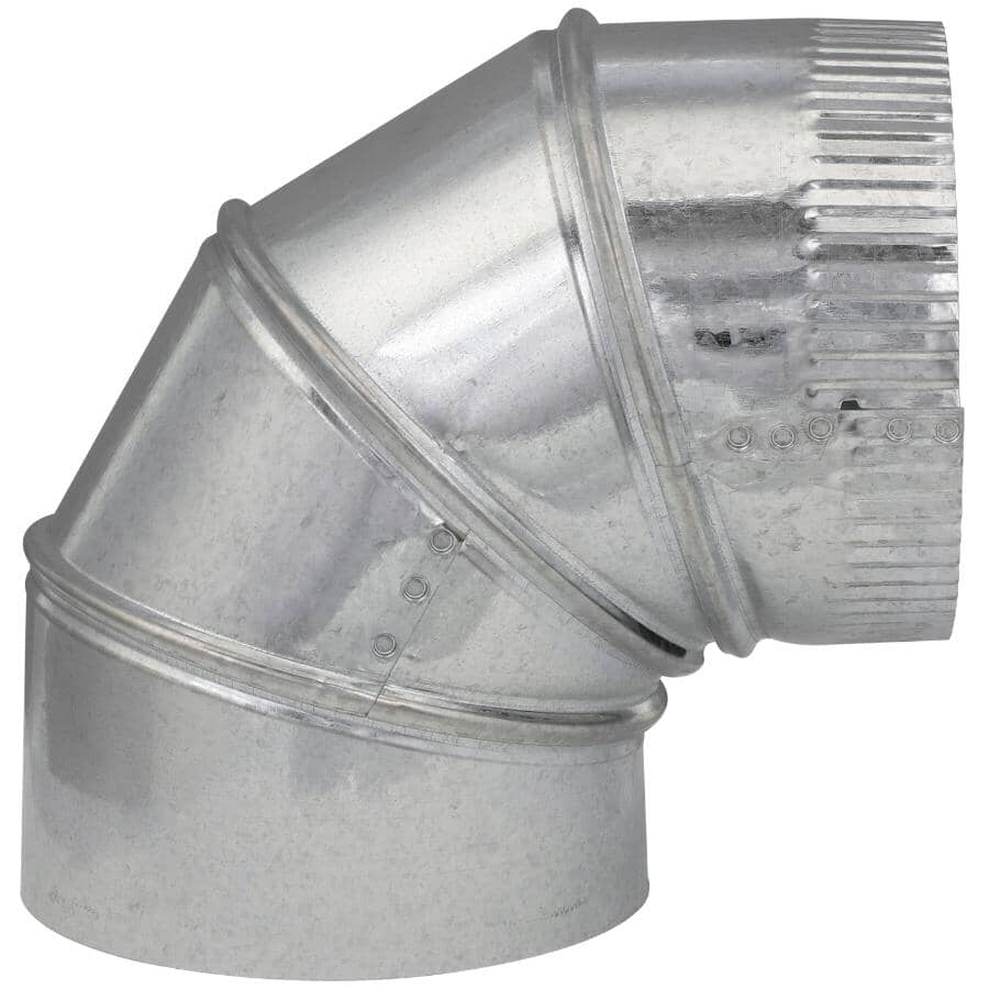 IMPERIAL MANUFACTURING 6" 30 Gauge 90 Degree Galvanized Adjustable ...