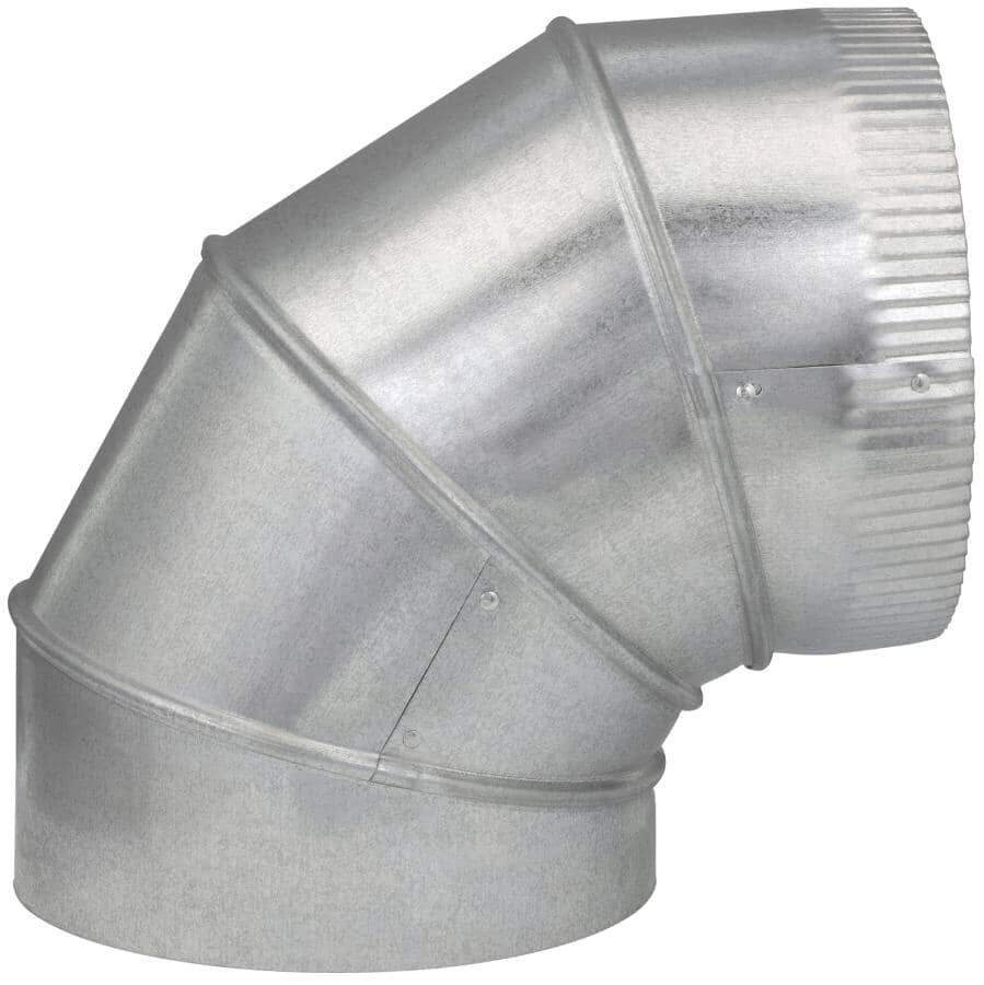 IMPERIAL MANUFACTURING 8" 28 Gauge 90 Degree Galvanized Adjustable ...