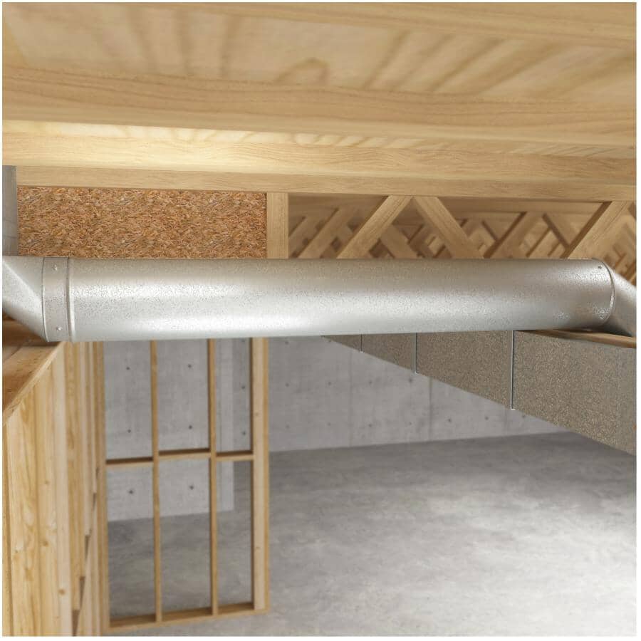 IMPERIAL MANUFACTURING 4" x 60" 30 Gauge Galvanized Duct Pipe | Home ...