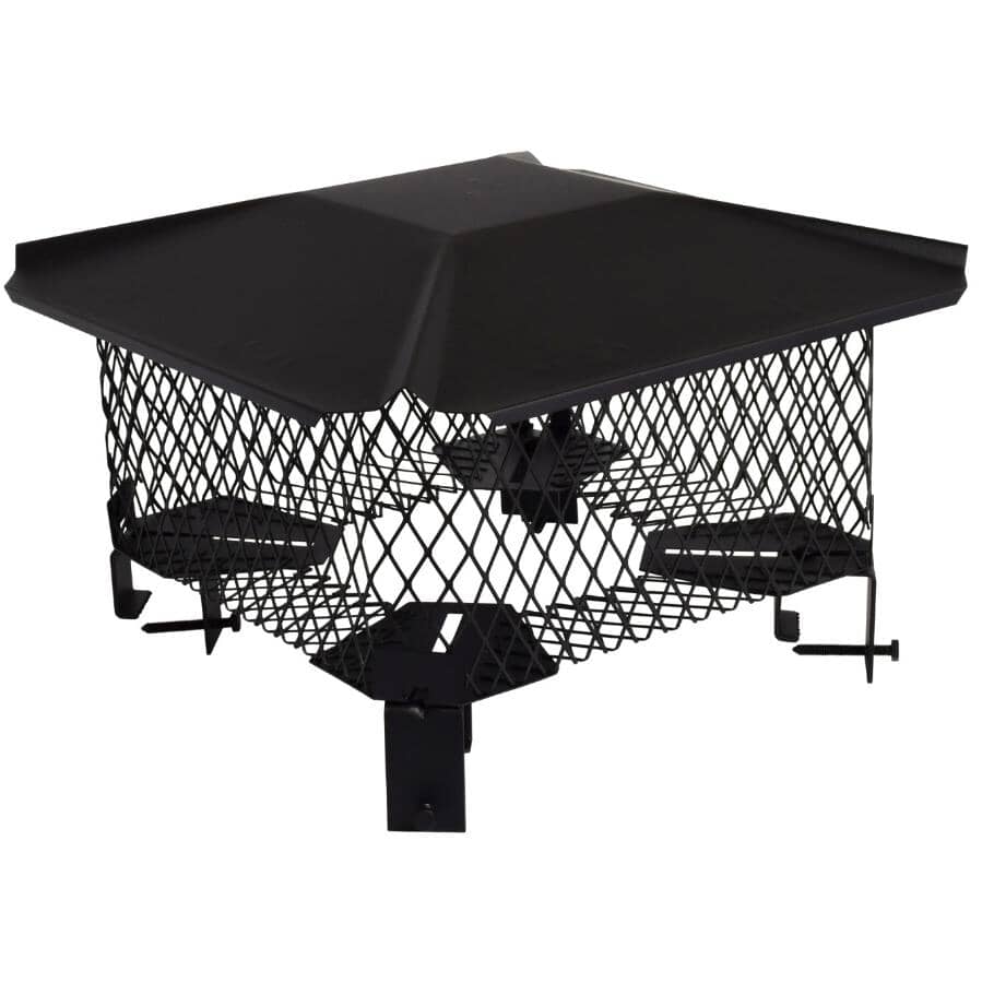 IMPERIAL MANUFACTURING Small Adjustable Black Steel Single Flue Chimney ...