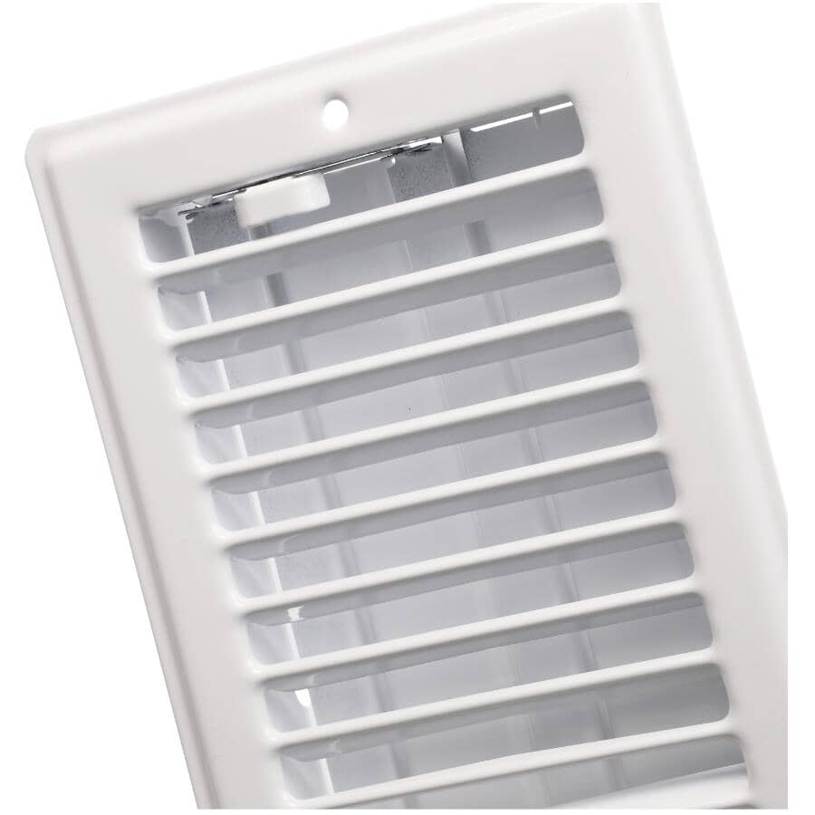 IMPERIAL MANUFACTURING 4" x 10" White Ceiling Register | Home Hardware