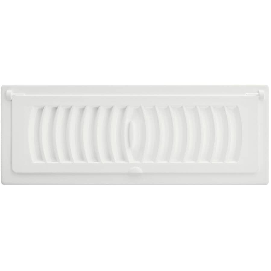 IMPERIAL MANUFACTURING 3" x 10" White Pop-Up Poly Air Register | Home ...
