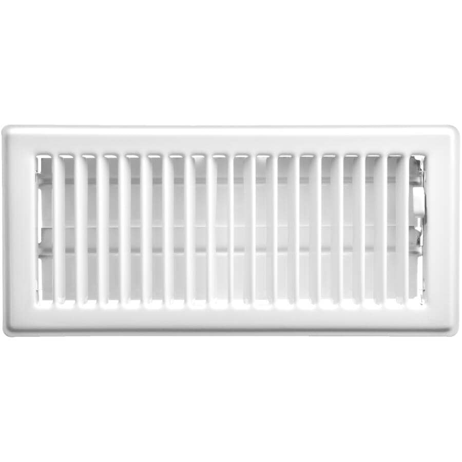 IMPERIAL MANUFACTURING 4" x 10" White Floor Register | Home Hardware