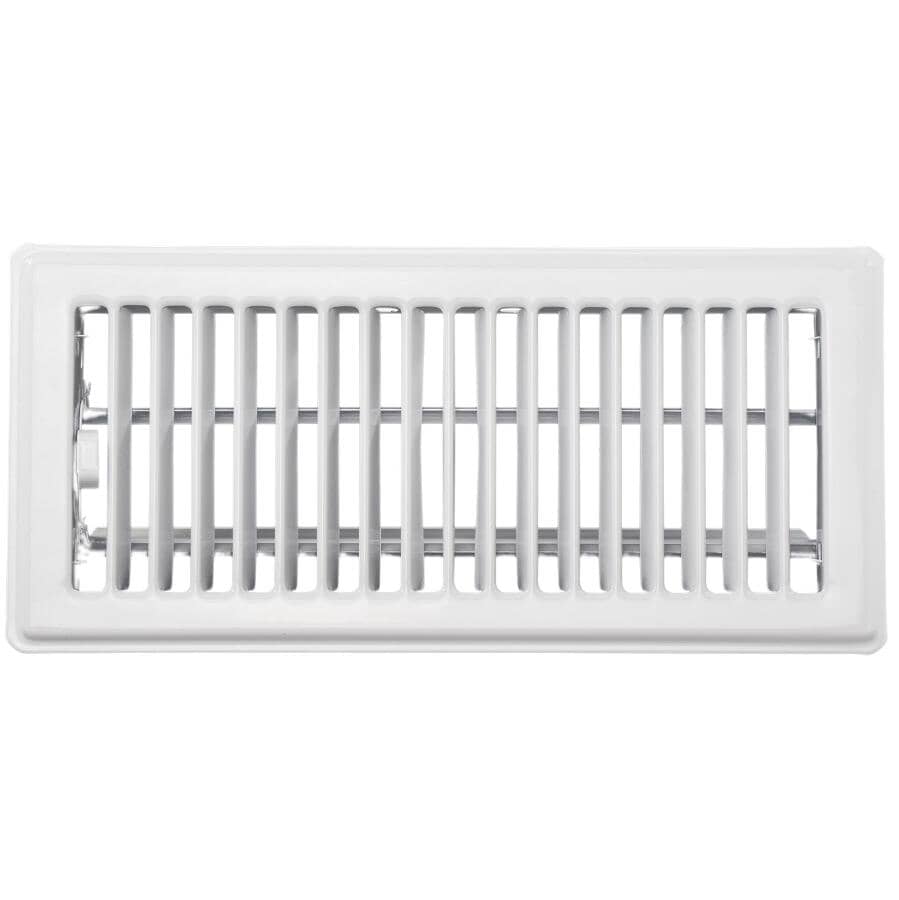 IMPERIAL MANUFACTURING 4" x 10" White Floor Register | Home Hardware