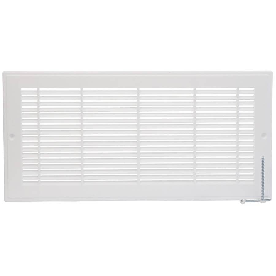 IMPERIAL MANUFACTURING 8" x 30" White Poly Baseboard Grille | Home Hardware