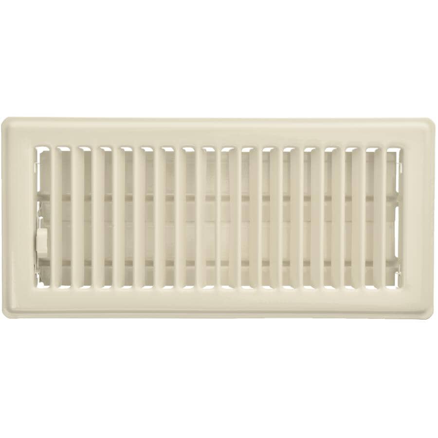 IMPERIAL MANUFACTURING 4" x 10" Almond Floor Register | Home Hardware