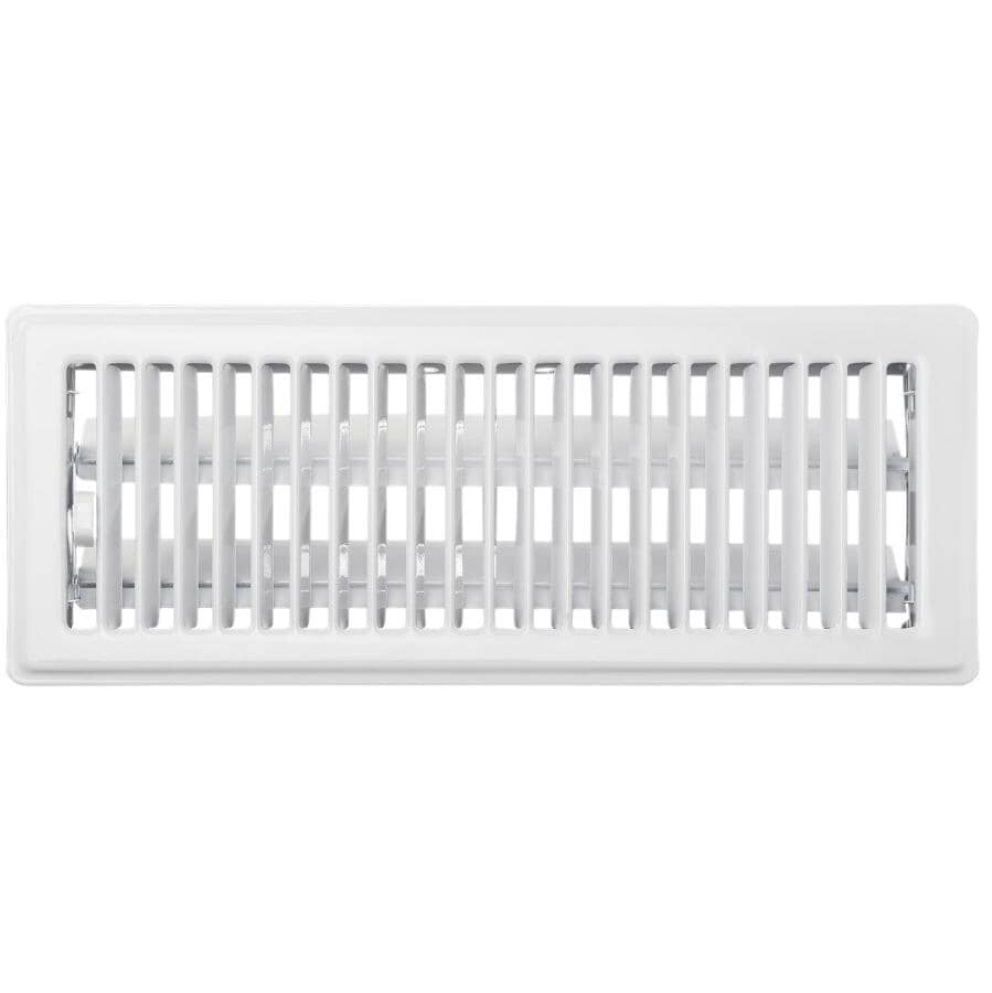 IMPERIAL MANUFACTURING 4" x 12" White Floor Register | Home Hardware