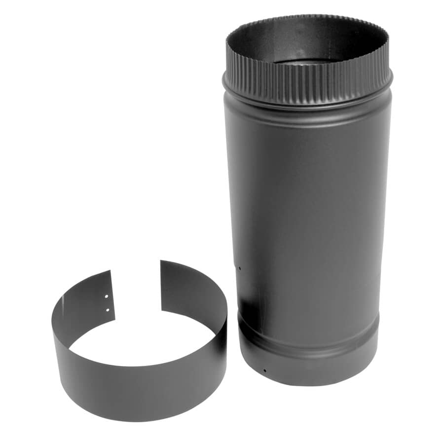 SELKIRK 6" Diameter 38" to 68" Adjustable Double Wall Stove Pipe | Home ...