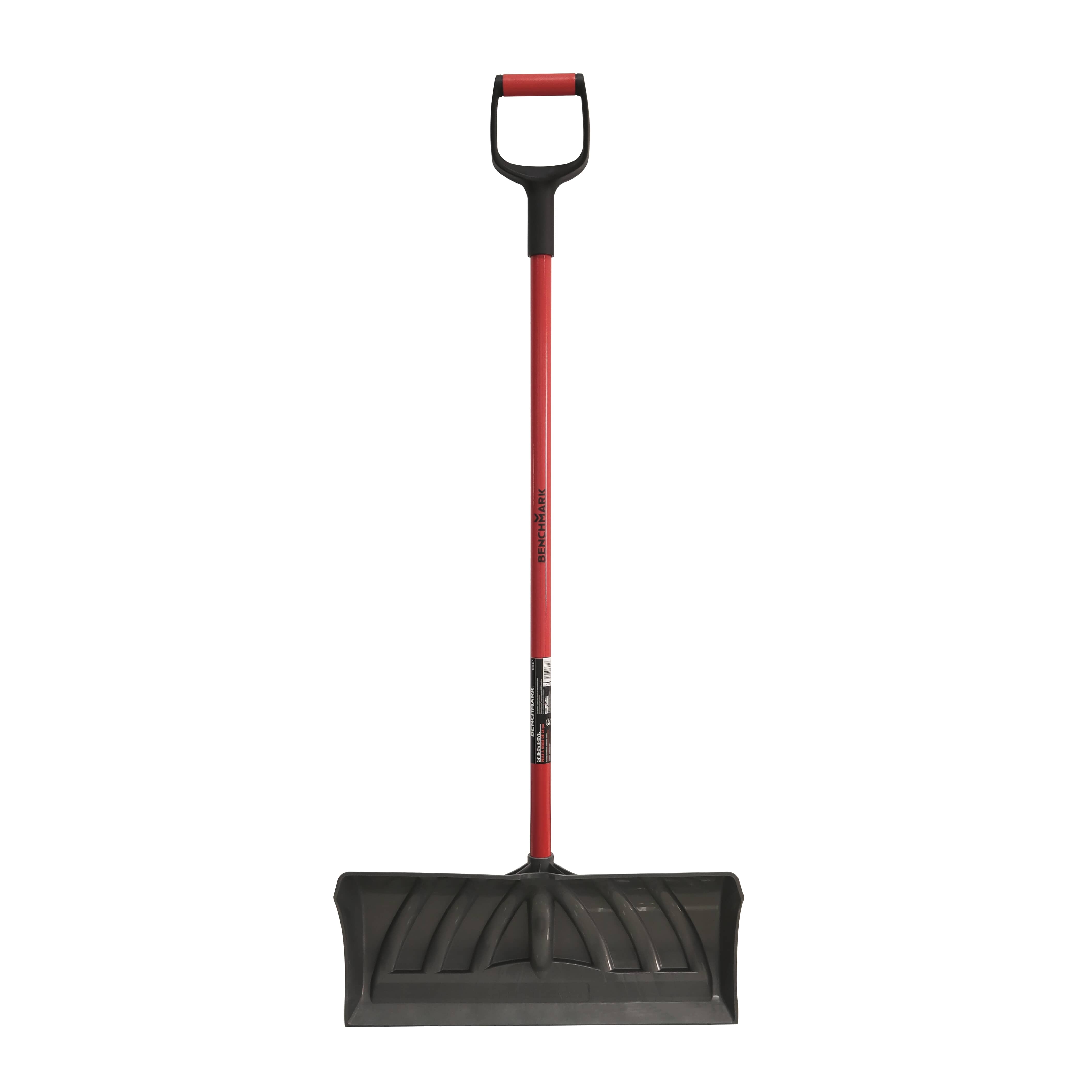 BENCHMARK 24" Poly Blade Snow Pusher with Fiberglass D-Grip Handle ...