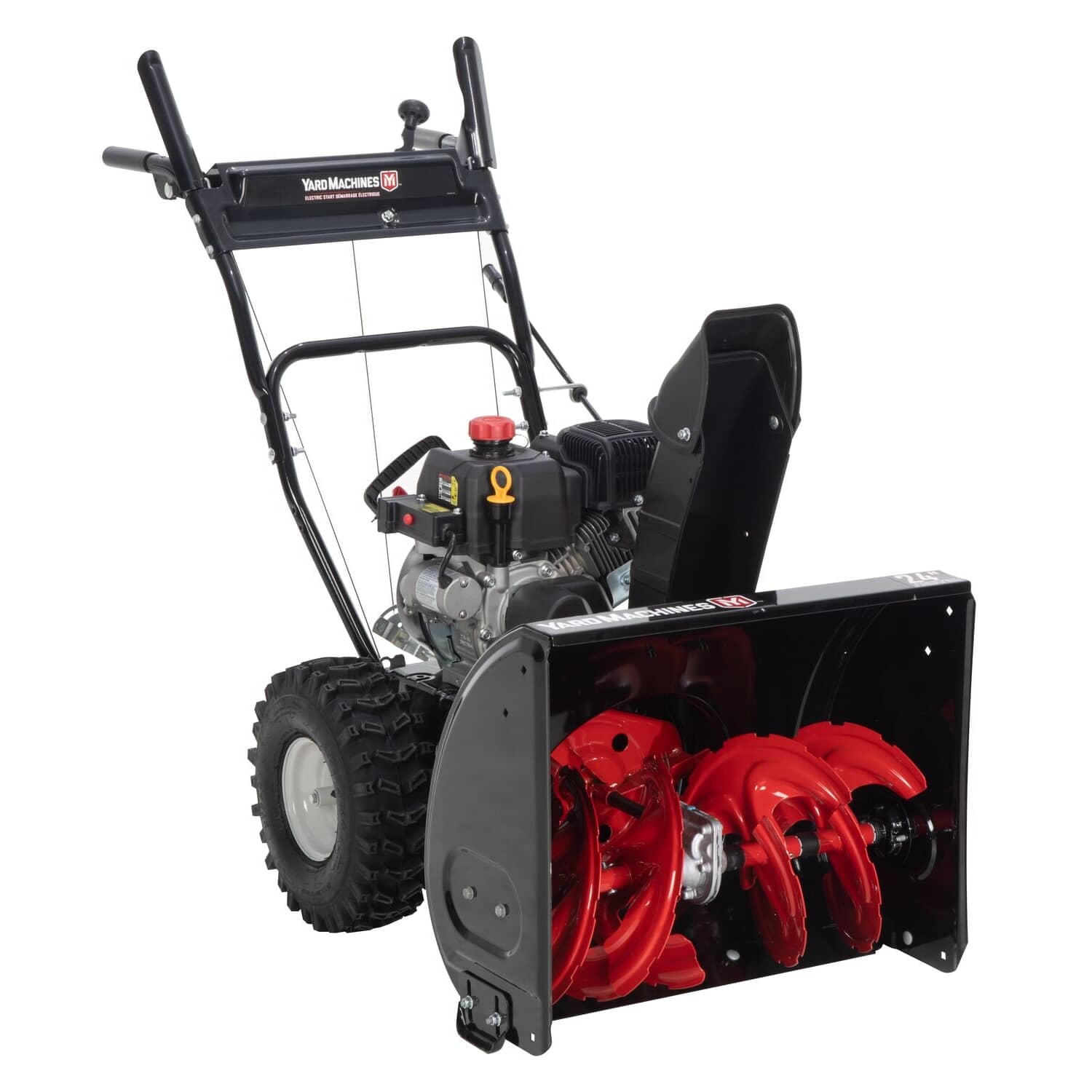 YARD MACHINES 208cc 2-Stage Gas Powered Snow Blower with Electric Start ...