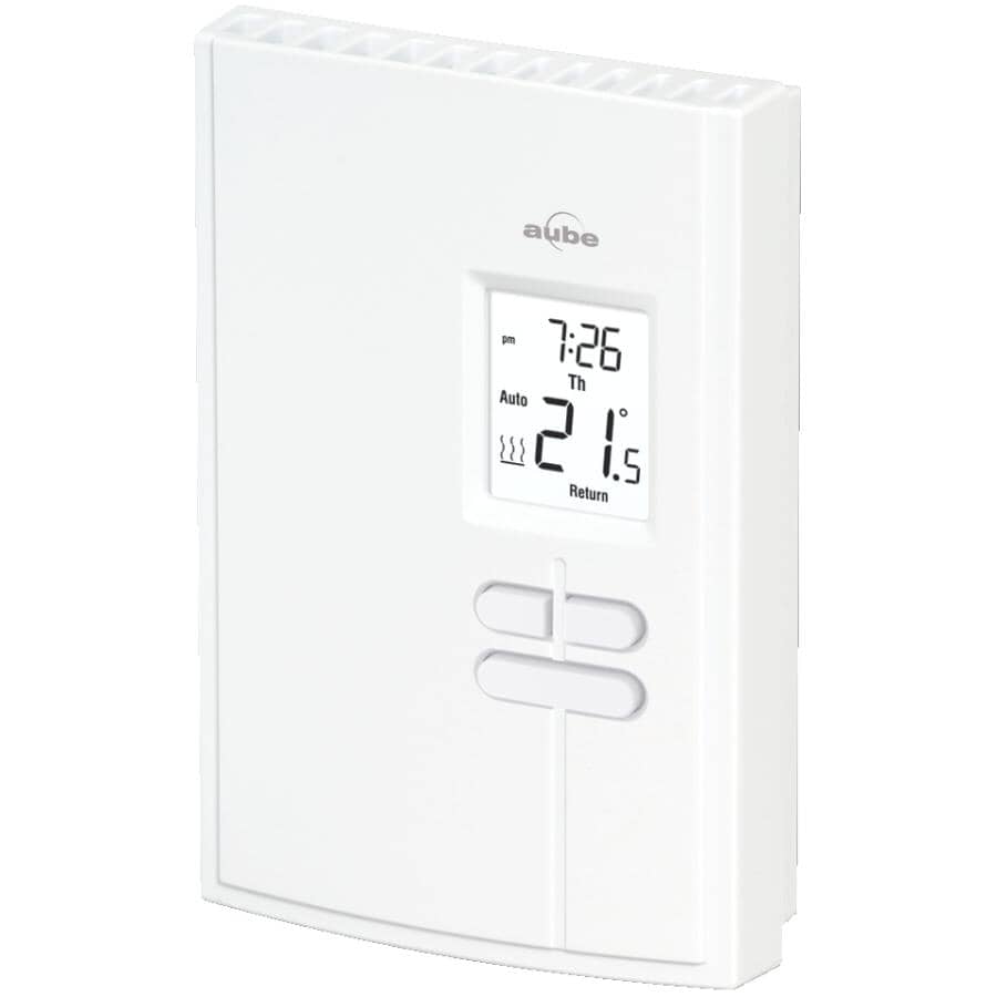 Thermostat à tension de secteur de 2 500 watts de 7 jours pour plinthe chauffante Aube ...